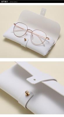 China FASHION NEW BUCKLE GLASSES BOX CROSS-BORDER SUNGLASSES BOX SUNGLASSES BOX LEATHER BOX CONVENIENT BOX for sale