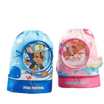 China CHILDREN'S WATERPROOF SWIMMING BAG DRY WET SEPARATION BACKPACK NEW WOOF TEAM BRAND SWIMMING EQUIPMENT for sale