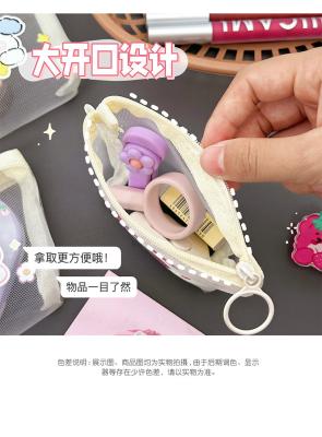 China CARTOON NET COIN PURSE CUTE CHANGE STORAGE BAG TRANSPARENT PORTABLE CARD POCKET RED ENVELOPE MINI STORAGE BAG for sale