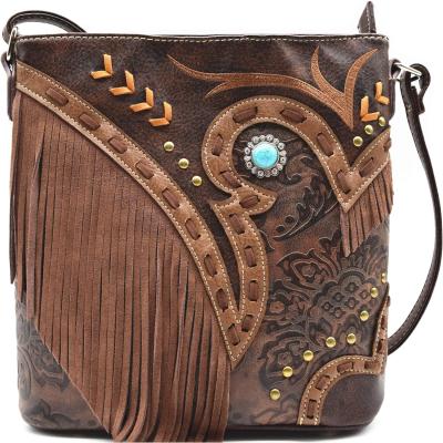 Cina STYLE di moda western cowgirl pelle frangia crossbody borse da mano donne borsa paese tutti i giorni borsa spalla in vendita