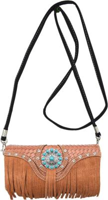 Cina STILLO occidentale FRANGE CONCHOS GEM RINESTONE STUDIATO PELLE INTRECCATA BORSA PAESANA BORSA DI MANO DONNE BORSA DELLA SPALLA Set portafogli in vendita