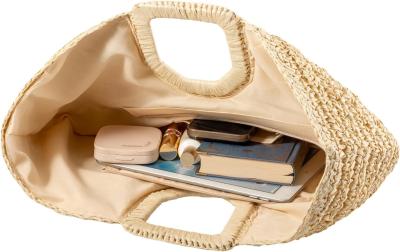 Cina YYW BORSA TOTE fatta a mano per donne, tessuta a mano BORSA HOBO GRANDE PER DONNE Manico rotondo anello TOTO ESTERNO BORSA PISCALE PISCALE in vendita