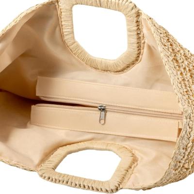 Cina YYW BORSA TOTE fatta a mano per donne, tessuta a mano BORSA HOBO GRANDE PER DONNE Manico rotondo anello TOTO ESTERNO BORSA PISCALE PISCALE in vendita
