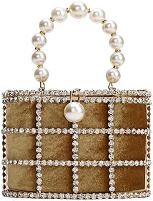 Cina BORSA VESTERNA BORSA DI DONNA BORSA di manica con diamanti di perla per il matrimonio festa di compleanno in vendita