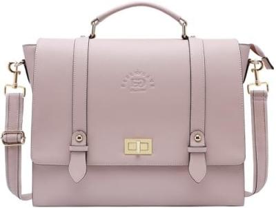 Cina EASEGAVE BRIEFCASE per laptop da 17 pollici da donna, VINTAGE PURPLE SAFFIANO ECO-LEATHER, MULTI-COMPARTMENT, Capacità di peso di 3 libbre in vendita