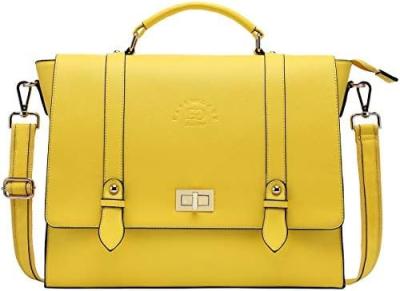 Cina EASEGAVE BRIEFCASE per laptop da 17 pollici da donna, VINTAGE PURPLE SAFFIANO ECO-LEATHER, MULTI-COMPARTMENT, Capacità di peso di 3 libbre in vendita