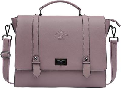 Cina EASEGAVE BRIEFCASE per laptop da 17 pollici da donna, VINTAGE PURPLE SAFFIANO ECO-LEATHER, MULTI-COMPARTMENT, Capacità di peso di 3 libbre in vendita