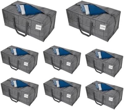 China VENO 4 Pack Moving Bags Plastic Storage Totes Clothes Organization Large W Lid/Zipper. Packing Boxes/Bins Alternative. for sale