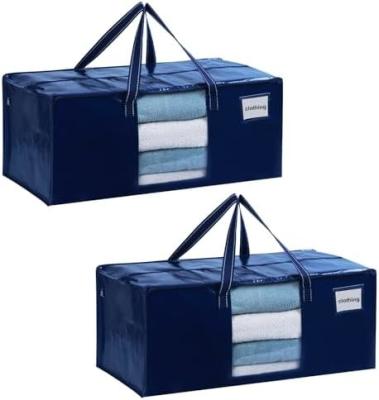 China VENO 4 Pack Moving Bags Plastic Storage Totes Clothes Organization Large W Lid/Zipper. Packing Boxes/Bins Alternative. for sale