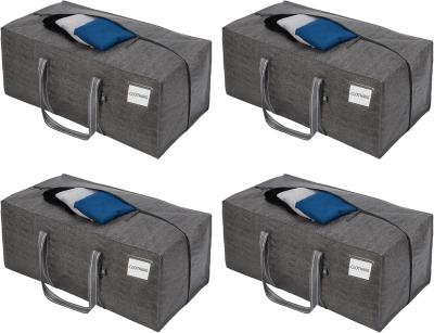 China VENO 4 Pack Moving Bags Plastic Storage Totes Clothes Organization Large W Lid/Zipper. Packing Boxes/Bins Alternative. for sale