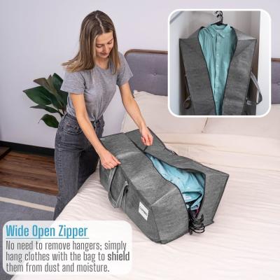 China VENO 4 Pack Moving Bags Plastic Storage Totes Clothes Organization Large W Lid/Zipper. Packing Boxes/Bins Alternative. for sale
