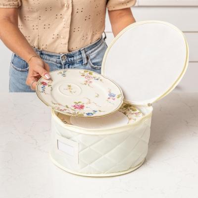China CHINA STORAGE CONTAINERS QUILTED. 7PC DISHES STORAGE KIT WITH 48 CUT-TO-SIZE FELT INNERS. FINE CHINA STORAGE, PLATE for sale