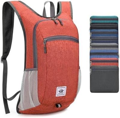 China 15L Hiking Backpack Ultralight Lightweight Packable Hiking Backpacks Water Resistant Folding Daypack for Travel (Grey) for sale