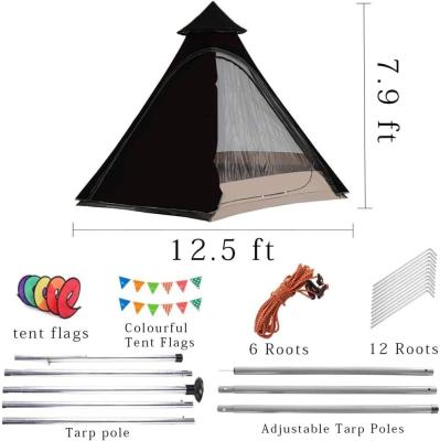 Cina 12'x10'x8'Dome Camping Tent 5-6 Persone 4 Stagione Doppi strati impermeabili Anti-UV Windproof Tent Famiglia Camping all'aperto in vendita