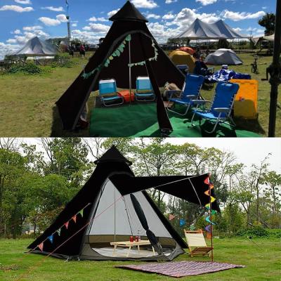 Cina 12'x10'x8'Dome Camping Tent 5-6 Persone 4 Stagione Doppi strati impermeabili Anti-UV Windproof Tent Famiglia Camping all'aperto in vendita