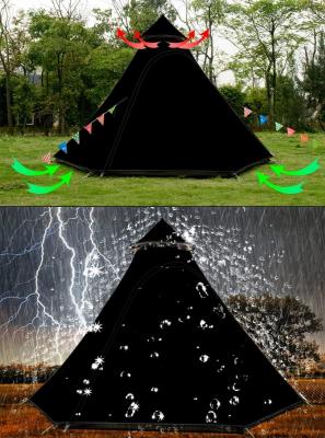 Cina 12'x10'x8'Dome Camping Tent 5-6 Persone 4 Stagione Doppi strati impermeabili Anti-UV Windproof Tent Famiglia Camping all'aperto in vendita