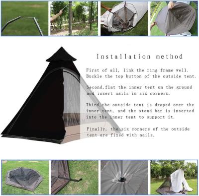 Cina 12'x10'x8'Dome Camping Tent 5-6 Persone 4 Stagione Doppi strati impermeabili Anti-UV Windproof Tent Famiglia Camping all'aperto in vendita