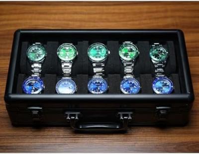 China 3 watch travel case roll, Hard watch carry case roll display storage holder box with soft foam pillows snug fit all size for sale