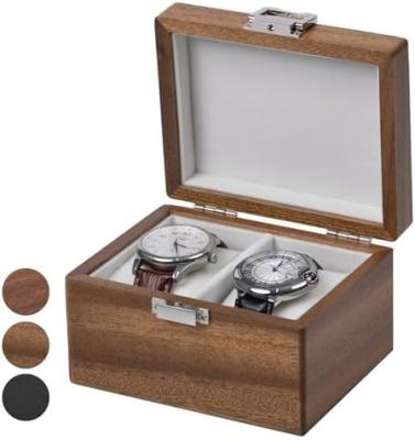 Cina Casella per orologi, custodia da viaggio per uomini, organizzatore per orologi in legno e portagioielli per donna, protezione portatile a 2 slot in vendita