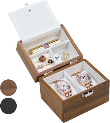 Cina Casella per orologi, custodia da viaggio per uomini, organizzatore per orologi in legno e portagioielli per donna, protezione portatile a 2 slot in vendita