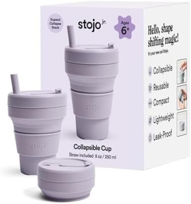 China Collapsible Travel Cup - Sage Green, 12oz / 355ml - Leak-Proof Reusable To-Go Pocket Size Silicone Bottle for sale