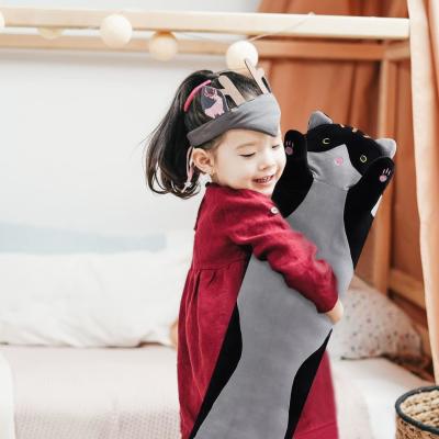 China WUYU Lovely Plush Cat Doll Cute Cartoon Soft Stuffed Kitten Pillow Long Throw Sleeping Pillow Doll Toy Gift for Kids for sale