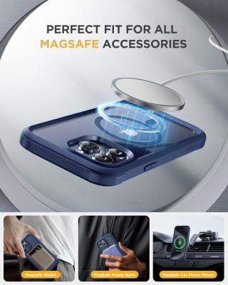 China Magnetic for iPhone 12 Pro Max Case Full-Body Built-in Glass Screen Protector& Camera Protector for sale