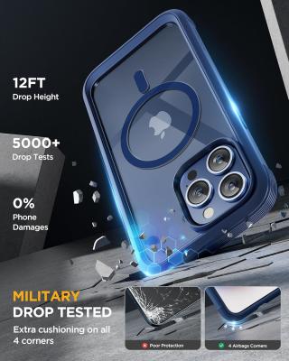 China Magnetic for iPhone 12 Pro Max Case Full-Body Built-in Glass Screen Protector& Camera Protector for sale