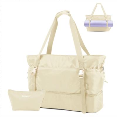 China Women's travel backpack for trips, handbag, backpack, with shoe compartment and wet pocket, yoga mat bag, overnight weekend bag for sale