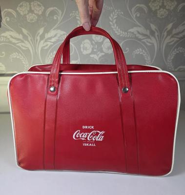 China Coca-Cola red vinyl cooler bag Swedish promo for sale