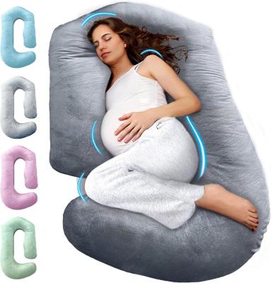 China Pregnancy Pillows for Sleeping – 57-Inch Maternity Pillow for Pregnant Women with Removable Washable Cover – Support for Back, Belly, Neck, Legs, & Hips – V C U Shaped Full Body Pillow, Velvet Grey for sale