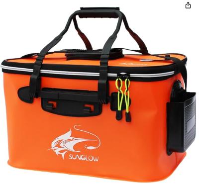 China Grneric Fishing Bucket, 6Gallon/8Gallon/10Gallon Foldable Fish Bucket,Live Fish Container Multi-Functional Live Fish Bait Bucket,Outdoor Camping EVA Fishing Bag and Fish Protection Bucket for sale