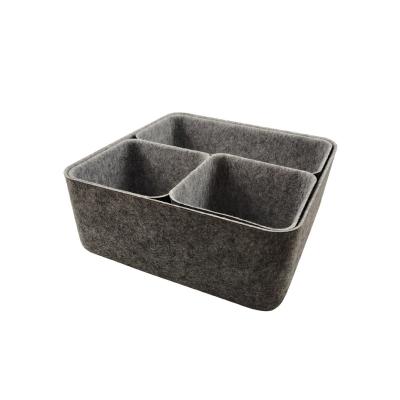 China Factory Direct Supply Fashion Wool Felt Bast Storage Bin for sale