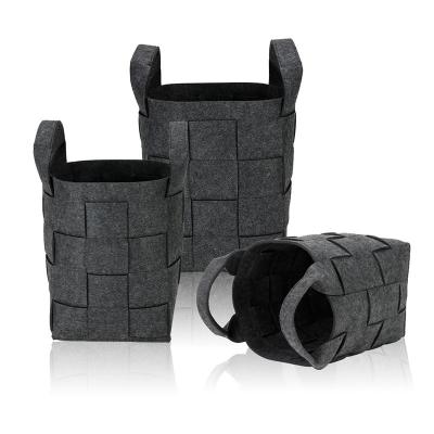 China Factory Direct Supply Fashion Wool Felt Bast Storage Bin for sale