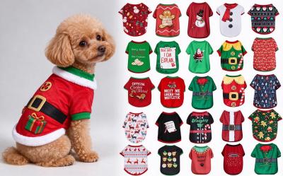 China Fashion Pet dog Clothes indoor outdoor cat garments Christmas festival gifts for sale