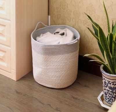 Decorative Custom Woven Cotton Rope Laundry Toys Candy Storage Fabric Container Wholesale Spa Gift Baskets Organizer