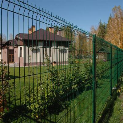 China 2.2 2.4 Meters Steel Wire Mesh Fence PVC Coated Triangle Fence Welded Curved Garden Square for sale