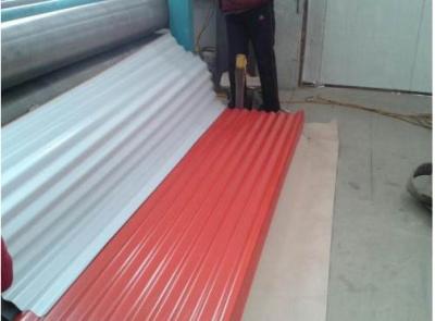 China CGCC DX51D Zinc Plated Metal Milk White Deep Corrugated Steel Roof Panel for sale