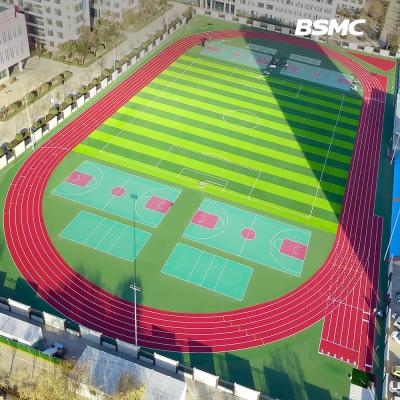 China IAAF Certificate 13mm Thickness Prefabricated Tartan Rubber Running Track Material in Roll for sale