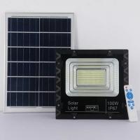 China 100w IP66 Aluminum Solar Garden Wall Light With Motion Sensor Remote Control for sale