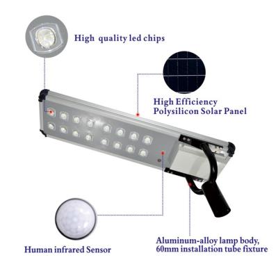 Cina 150lm/W Flusso luminoso Luci stradali a LED a energia solare dotate di chip SMD3030 in vendita