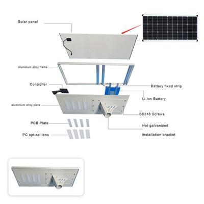 Cina Mono pannello solare luce solare LED con Ra> 80 150lm/W Flusso luminoso in vendita