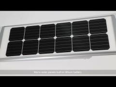 60w 80wはセンサーの動きの屋外のプロジェクトの太陽照明の1つのスマートな太陽街灯のすべてを統合した