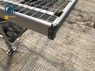 Greenhouse rolling bench top view