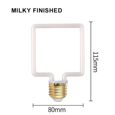 China Nice Squre shape LED Dimmable filament Bulbs E27 / E26 Decorative Bulbs for sale