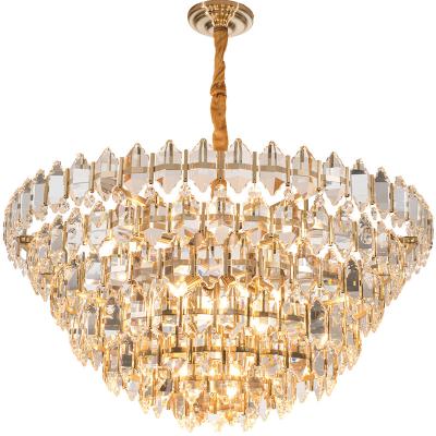 China Luxury Crystal Pendant Ceiling Light Gold For Living Room Sitiing Room Decor for sale