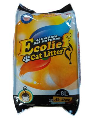 China Premium activated carbon Ecolief 8L bentonite cat litter for sale