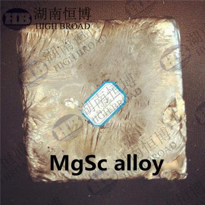 China ISO Magnesium Scandium Metal Mg2%Sc Mg5%Sc Mg30%Sc Master Alloy for sale