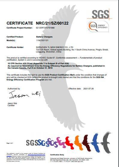 SGS OEE - Shenzhen TL New Energy Co.,Ltd