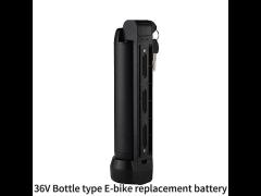 Water Bottle E-Bike Battery 36V 11.6ah Black Kettle Electric Lithium Replacement Battery With 42V 2A